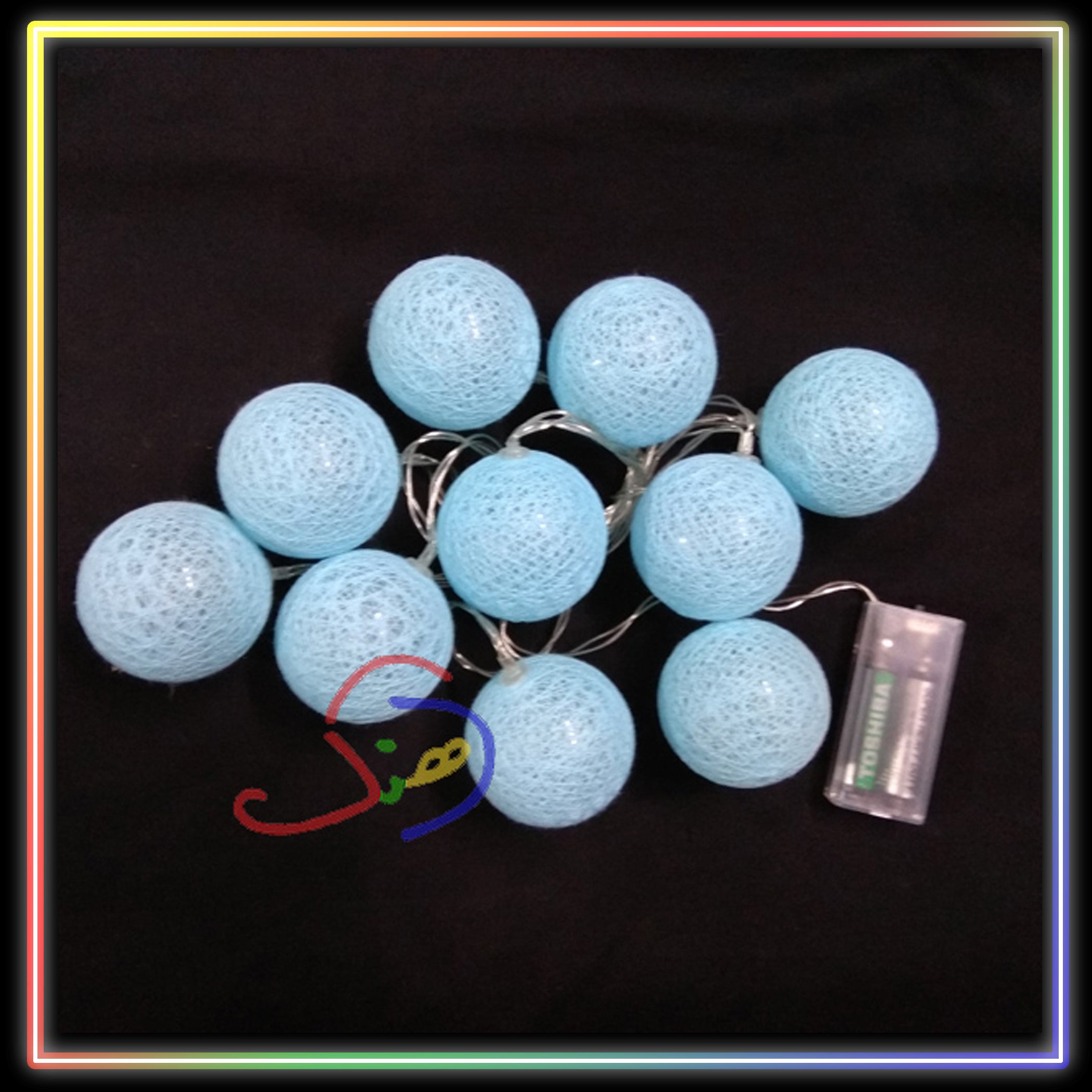 LED Light Balls String (Blue) – dhanak.store